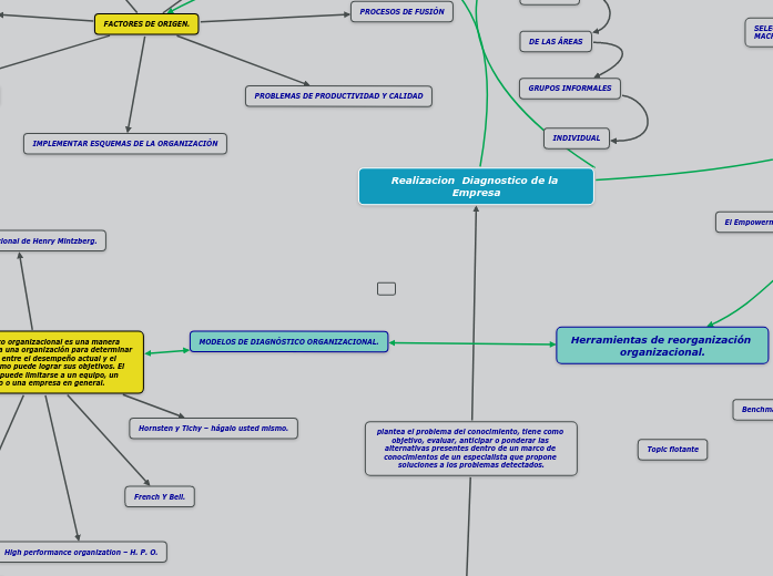 Realizacion Diagnostico de la empresa - Mind Map